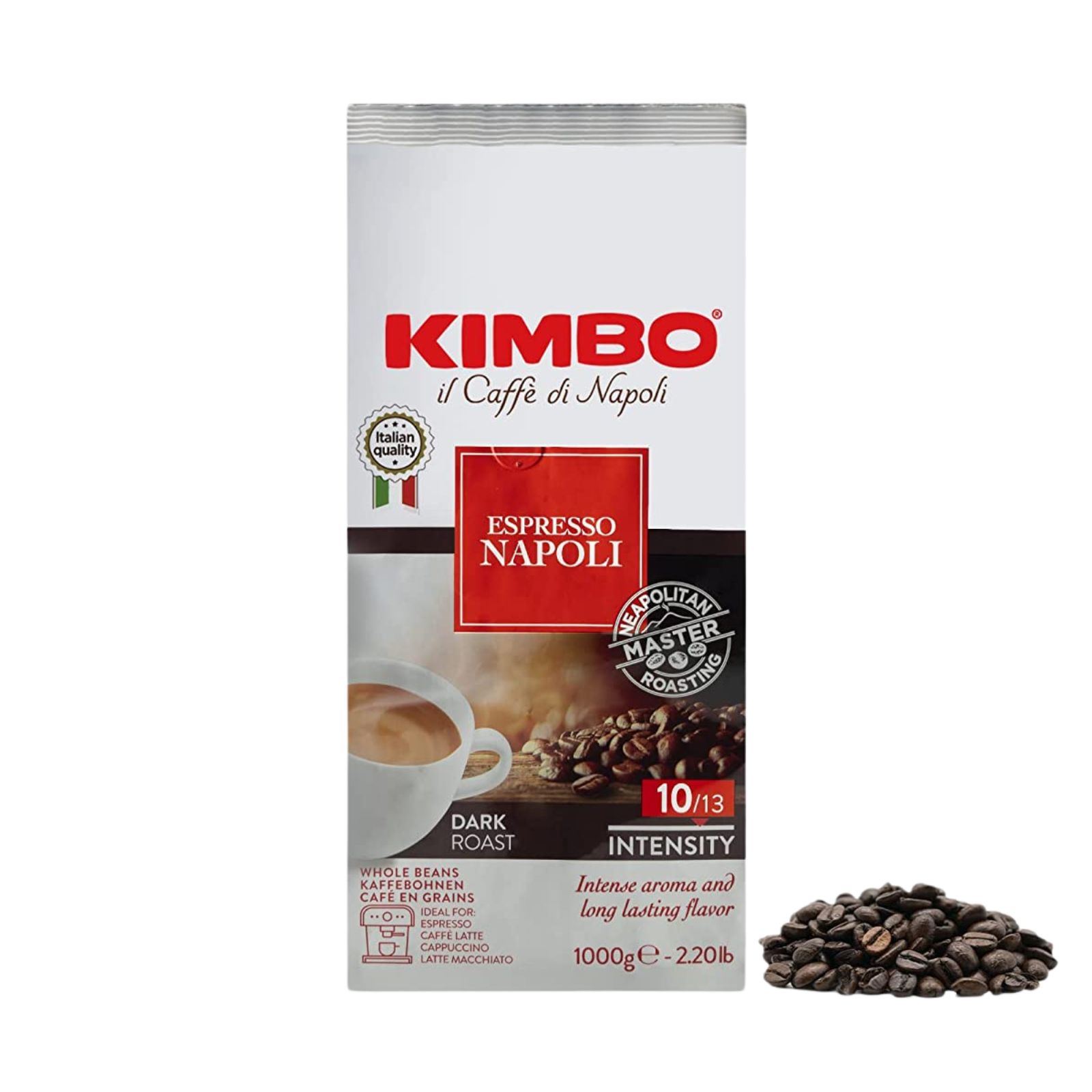 KIMBO ROASTED IN ITALY NAPOLI WHOLE BEAN DARK ROAST 2.2lbs – Kimbo ...