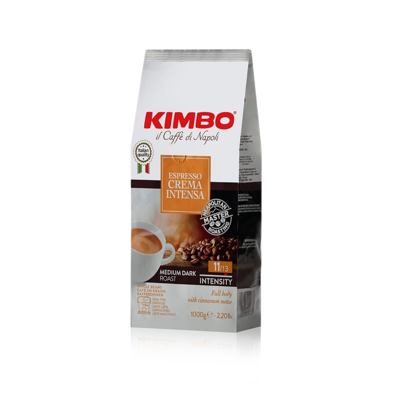 KIMBO - Crema Intensa Whole Bean Coffee - Medium Dark Roast with Rich ...