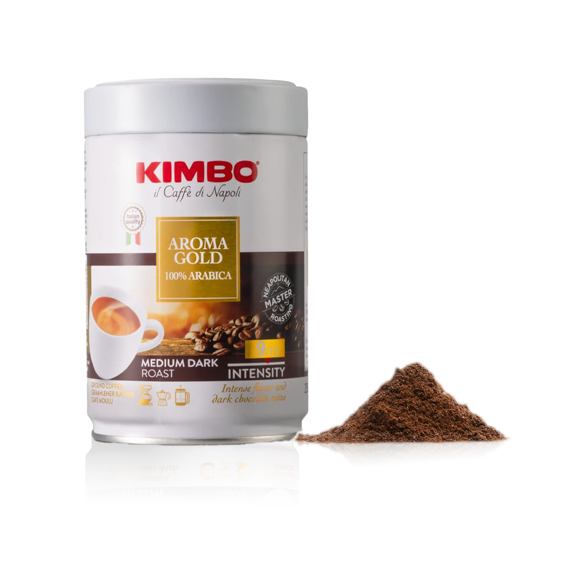 KIMBO - Aroma Gold Ground Coffee - Medium Dark Roast with Rich ...
