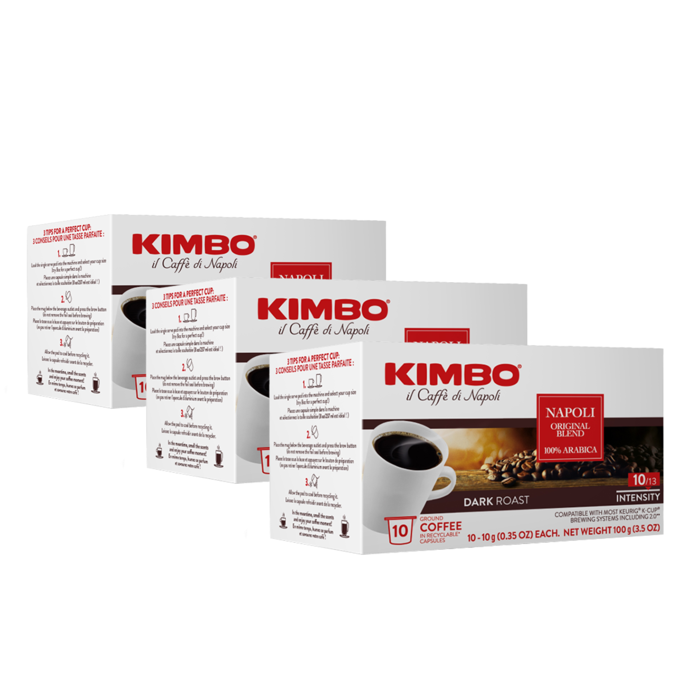 KIMBO - Napoli Power Trio K-Cups Bundle – Dark Roast with Toasted Bread ...
