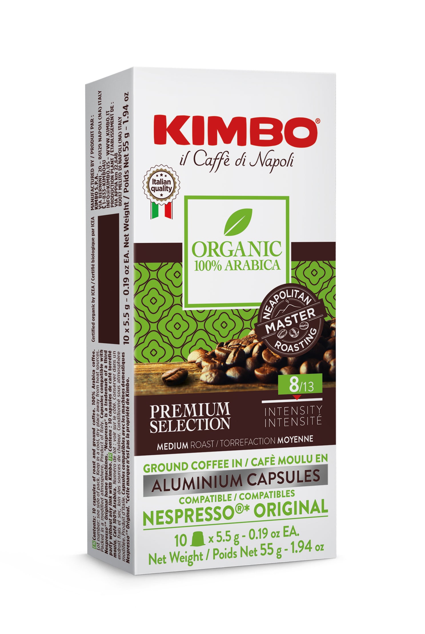 Organic ALUMINUM CAPSULES - KIMBO ROASTED IN ITALY BARISTA – Kimbo ...