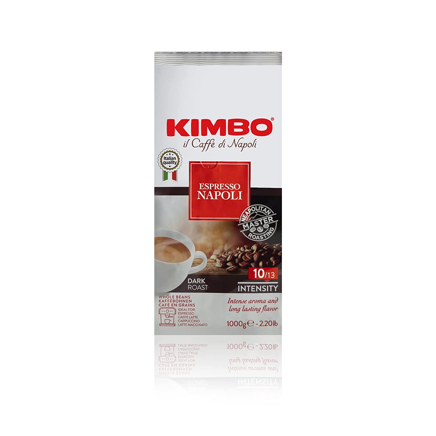 KIMBO ROASTED IN ITALY NAPOLI WHOLE BEAN DARK ROAST 2.2lbs – Kimbo ...