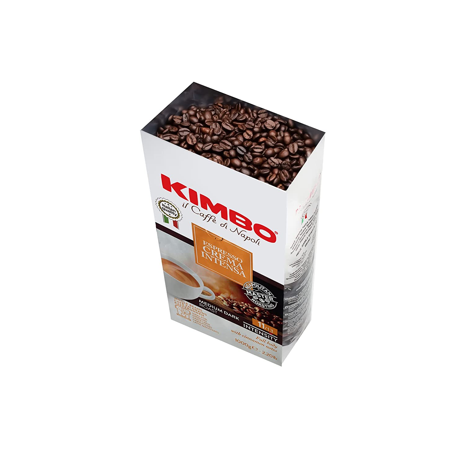 CREMA INTENSA MEDIUM DARK ROAST 2.2lbs - KIMBO ROASTED IN ITALY – Kimbo ...