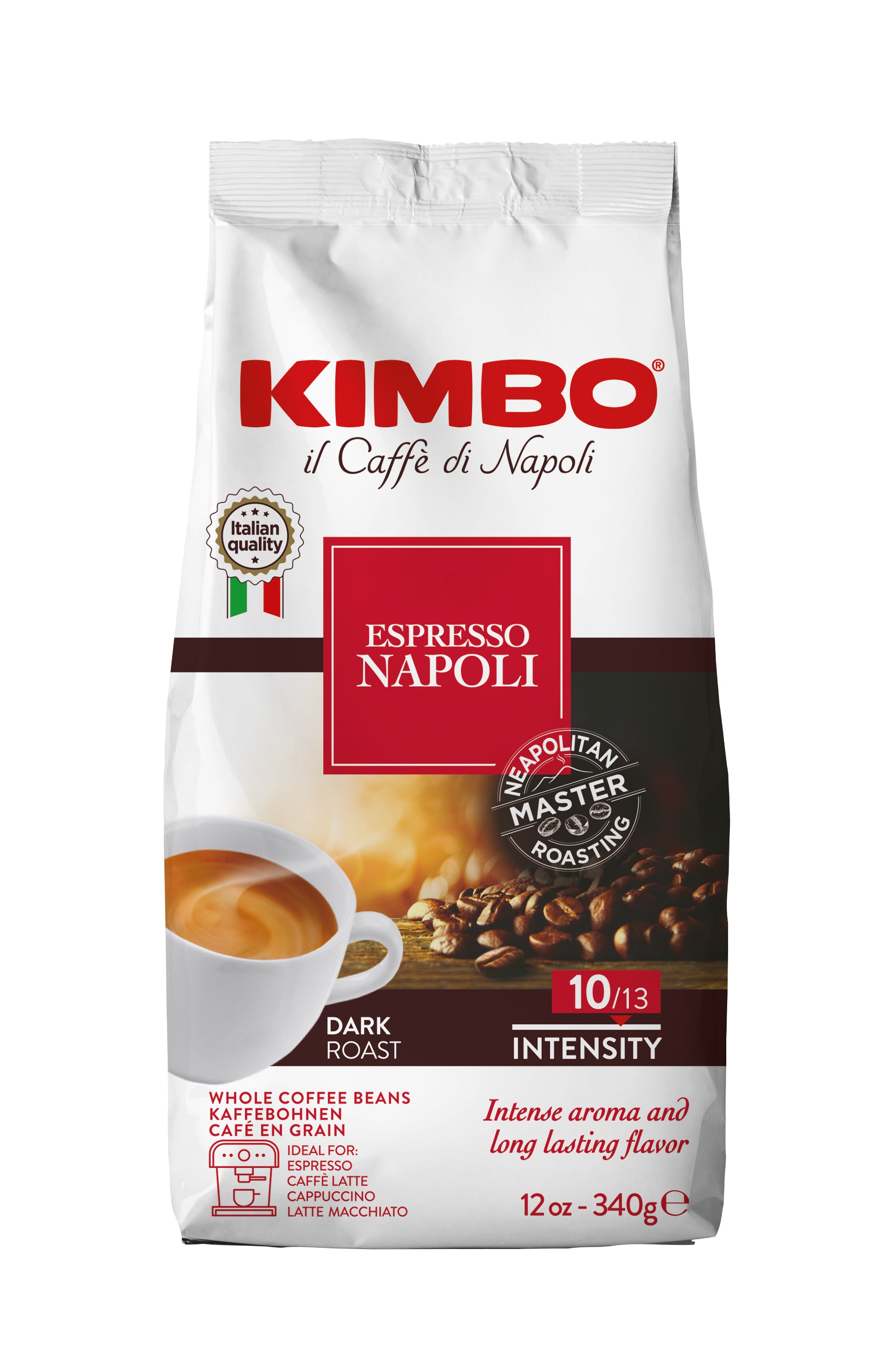 KIMBO ROASTED IN ITALY NAPOLI WHOLE BEAN 12oz BAG – Kimbo Coffee USA